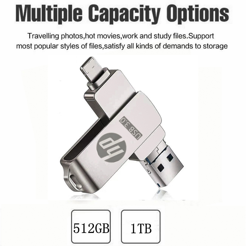 HP USB3.0 4 in 1 OTG Flash Drive Metal Waterproof High speed U Disk ...