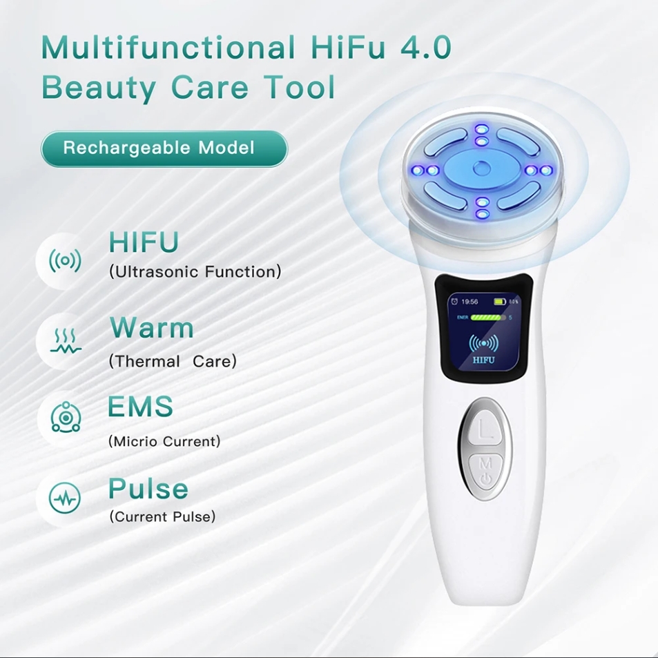 MINI HiFu 4.0 Rechargeable Ultrasound Thermal LED EMS Microcurrent ...