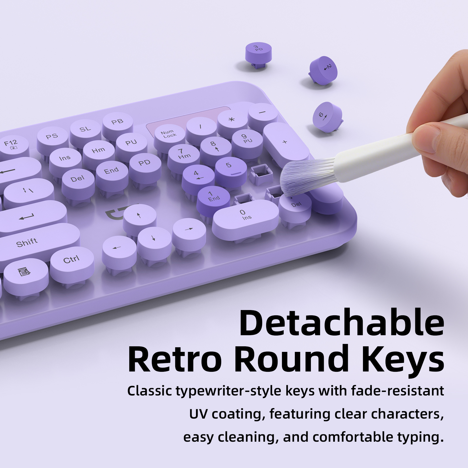 GOOJODOQ Wireless Bluetooth Keyboard Mouse Set 2.4G With 104 Keyboard ...