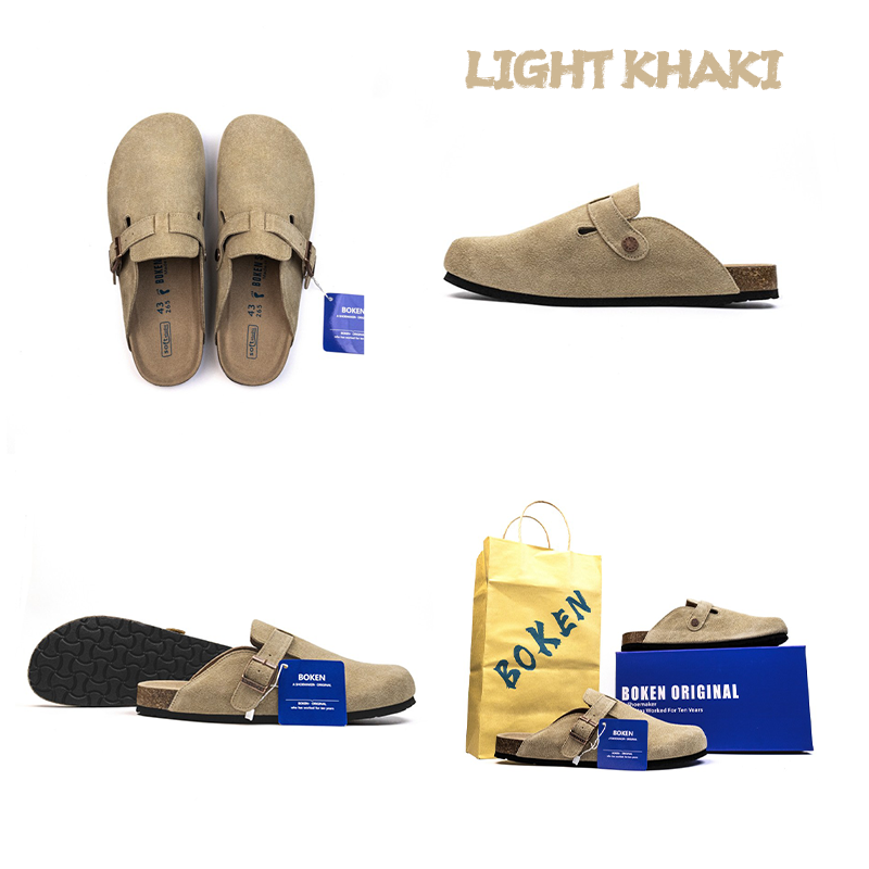BOKEN Cork Clogs Non-Slip Slippers Mules Soft Outdoor Indoor Sandals ...