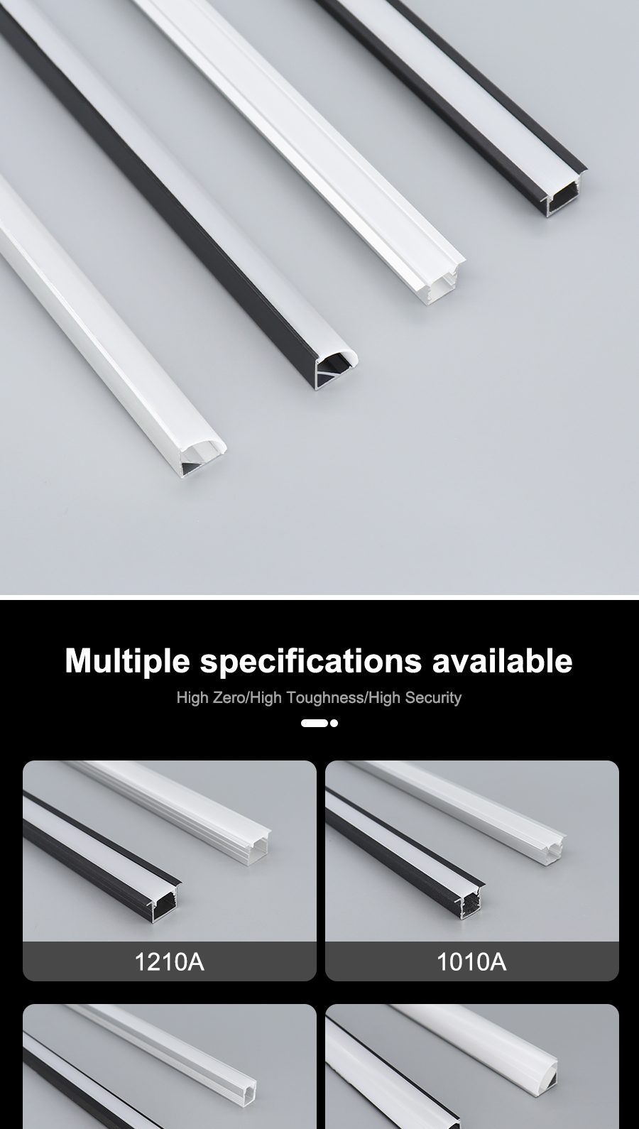 10pcs LED Aluminum Profile Bar Light Cover 50cm For LED Strip Light 5mm ...