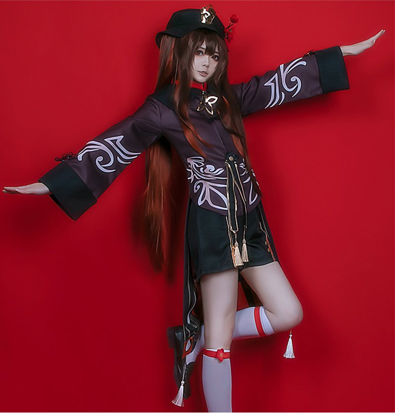 Genshin Impact Hu Tao Cosplay Costume Chinese Ancient Costume Halloween ...