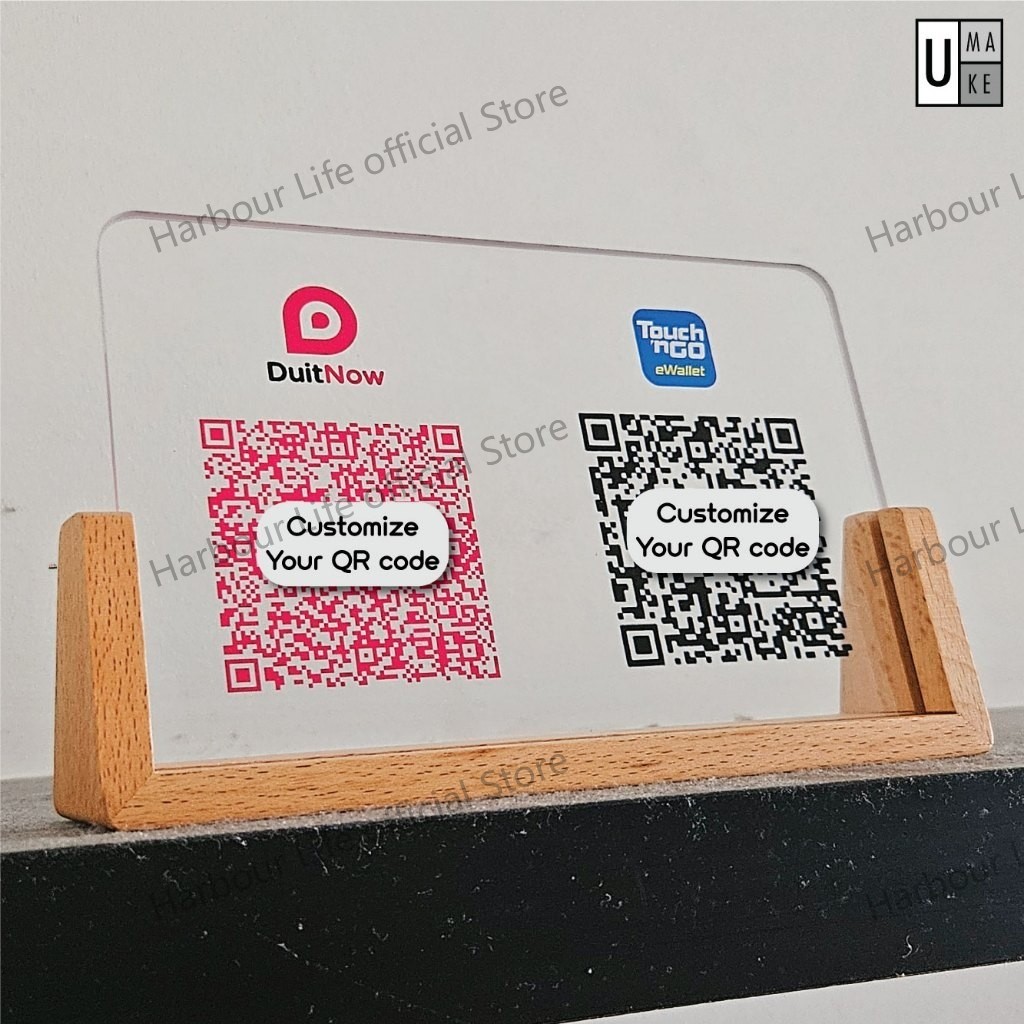Ewallet QR Code Stand QR Pay Stand DuitNow TouchNgo QrPay Maybank ...