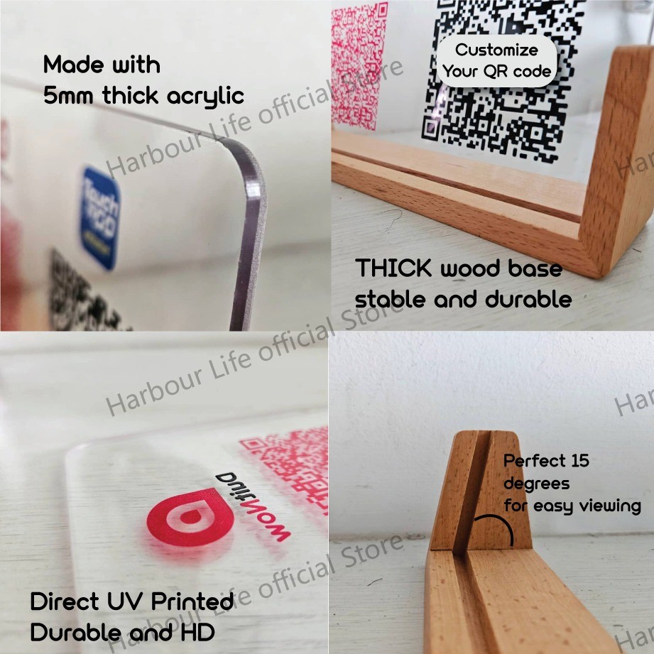 Ewallet QR Code Stand QR Pay Stand DuitNow TouchNgo QrPay Maybank ...