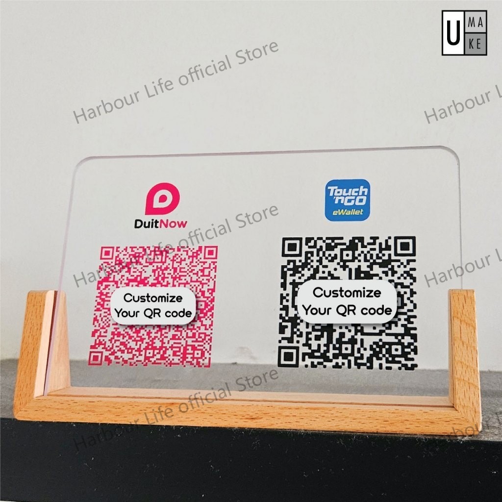 Ewallet QR Code Stand QR Pay Stand DuitNow TouchNgo QrPay Maybank ...