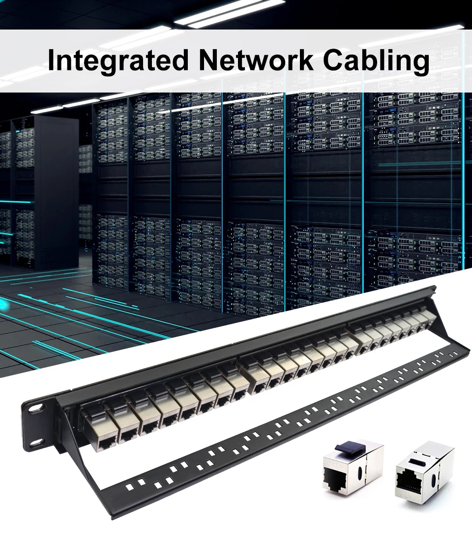 ONTi 24-port Patch Panel 19Inch 1U Rack 24 Ports Wall Mount Punch Down ...