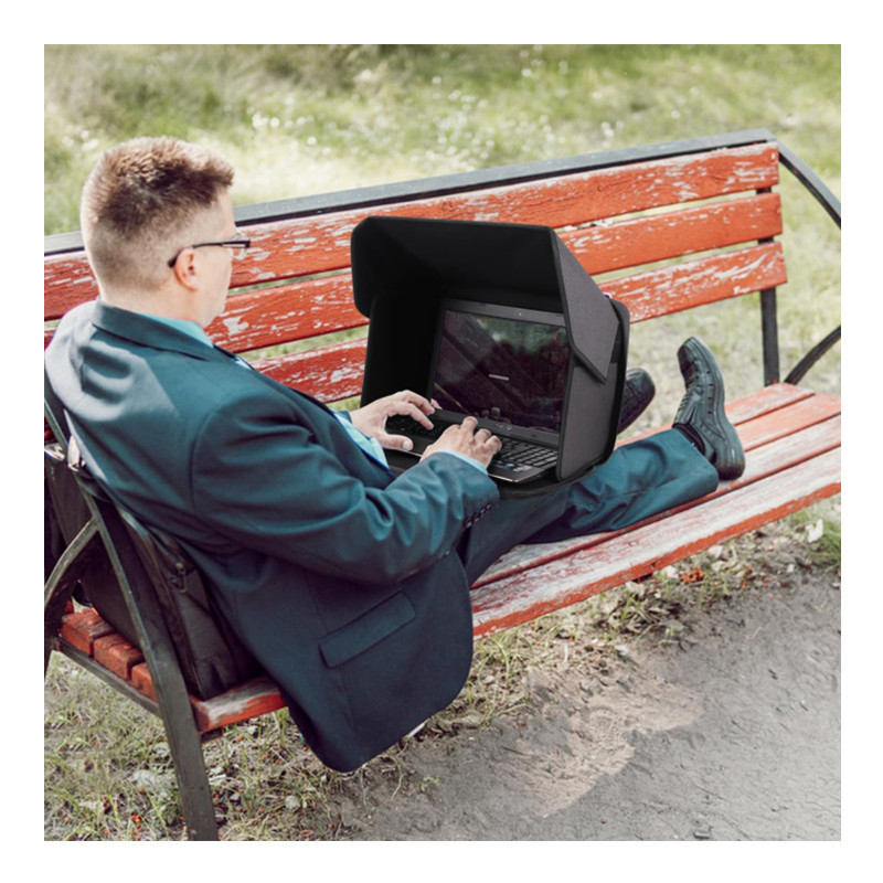 Foldable Laptop Sun Shade Laptop Sun Glare Shield Privacy Screen Hood ...
