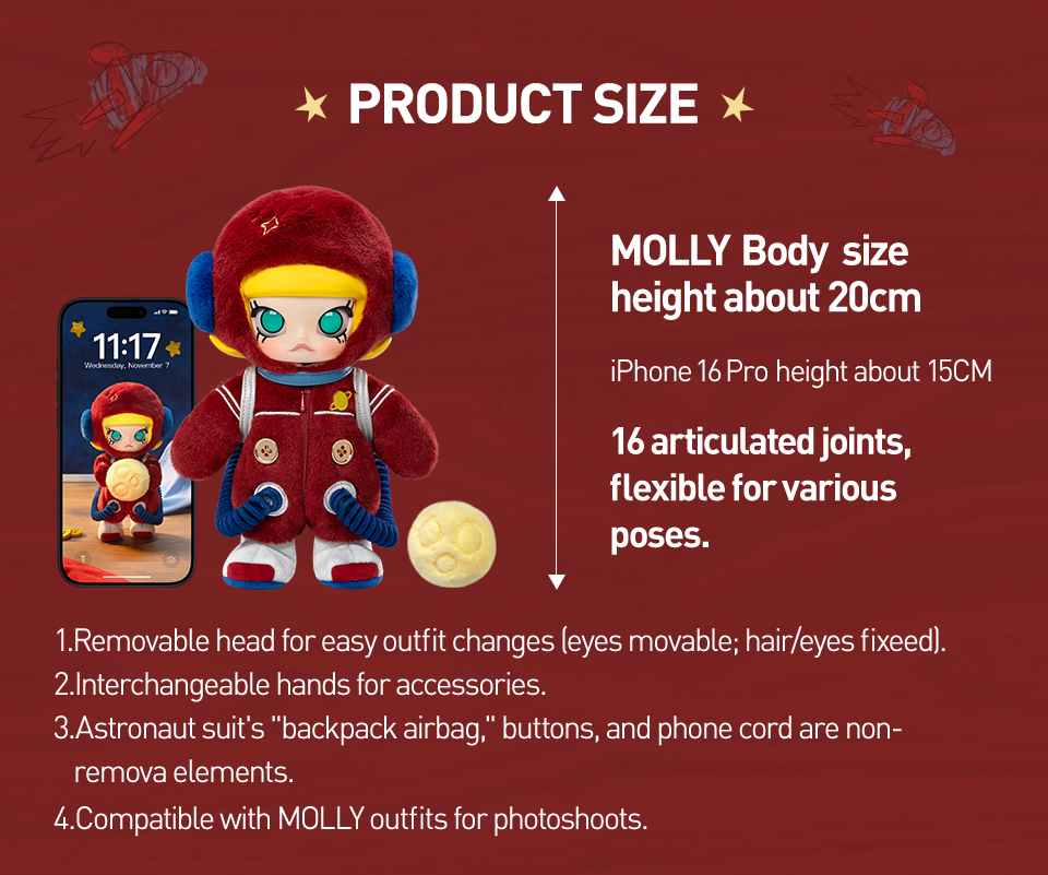 POP MART MOLLY Hello, Moon 1/8 Action Figure | Shopee Malaysia