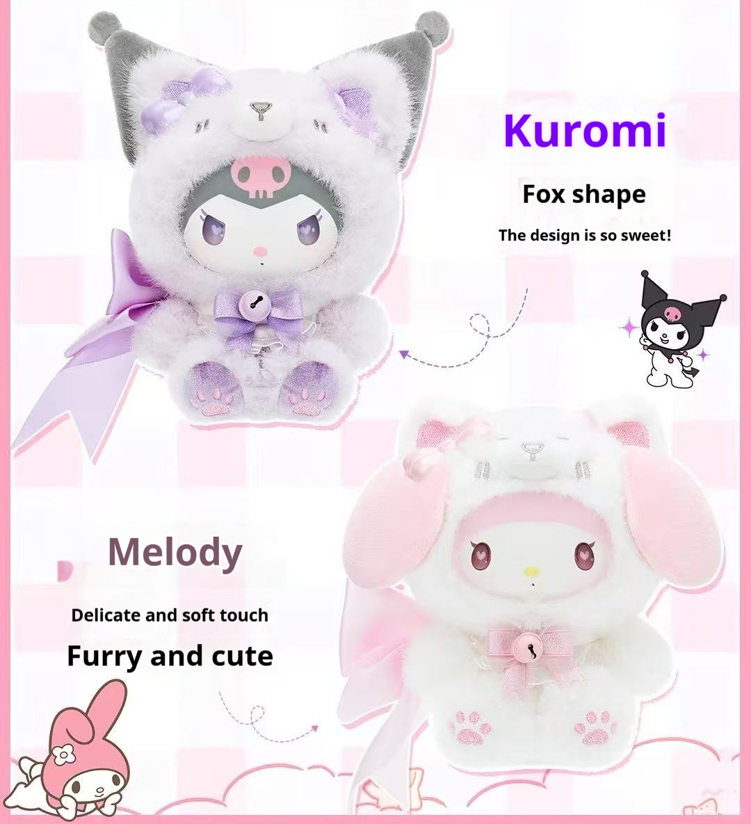 Miniso Sanrio Island Fox Enamel Plush Pendant Blind Box Cute Hello ...