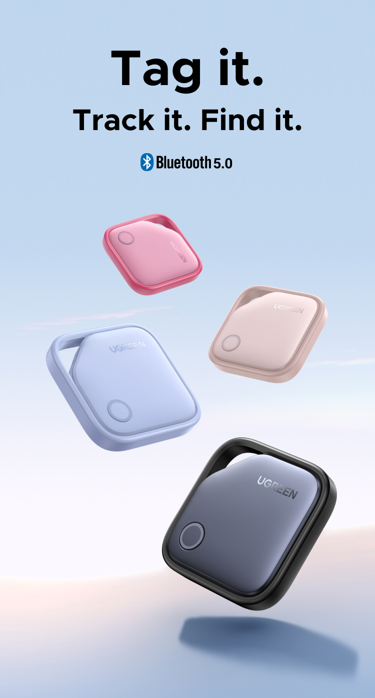 UGREEN Smart Tag GPS Tracker Bluetooth5.0 Left-Behind Remind ...