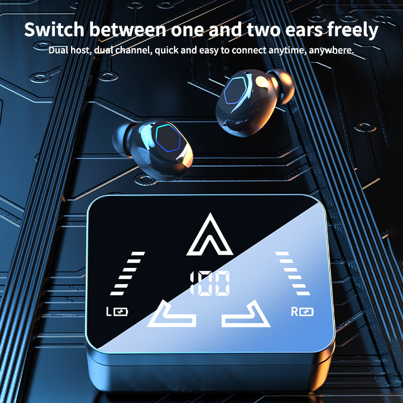 Mirror Wireless Bluetooth Earphones with Noise Cancelling, TWS Slider ...