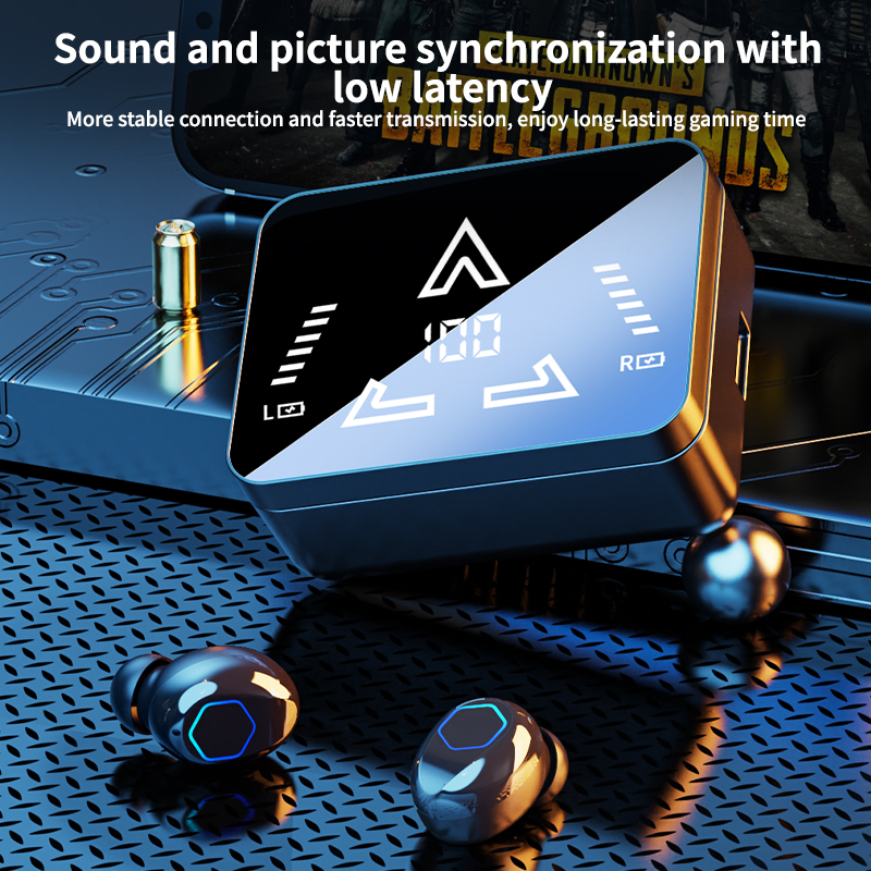 Mirror Wireless Bluetooth Earphones with Noise Cancelling, TWS Slider ...