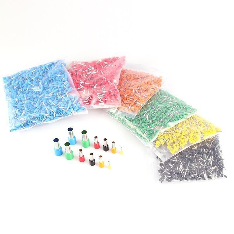 800/1000/1800PCS VE Tubular Terminals, 22-7AWG Wire Connectors Copper ...