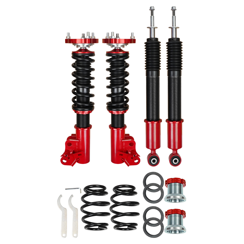 Spring shock absorber suspension kit with adjustable high and low body ...