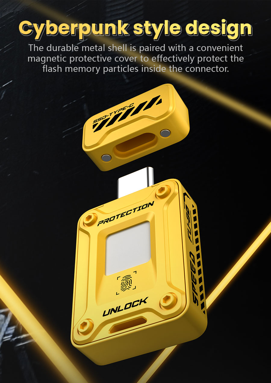 EAGET FU80 5Gbps Solid State Flash Drive With Fingerprint Encryption ...