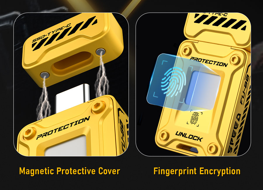 EAGET FU80 5Gbps Solid State Flash Drive With Fingerprint Encryption ...