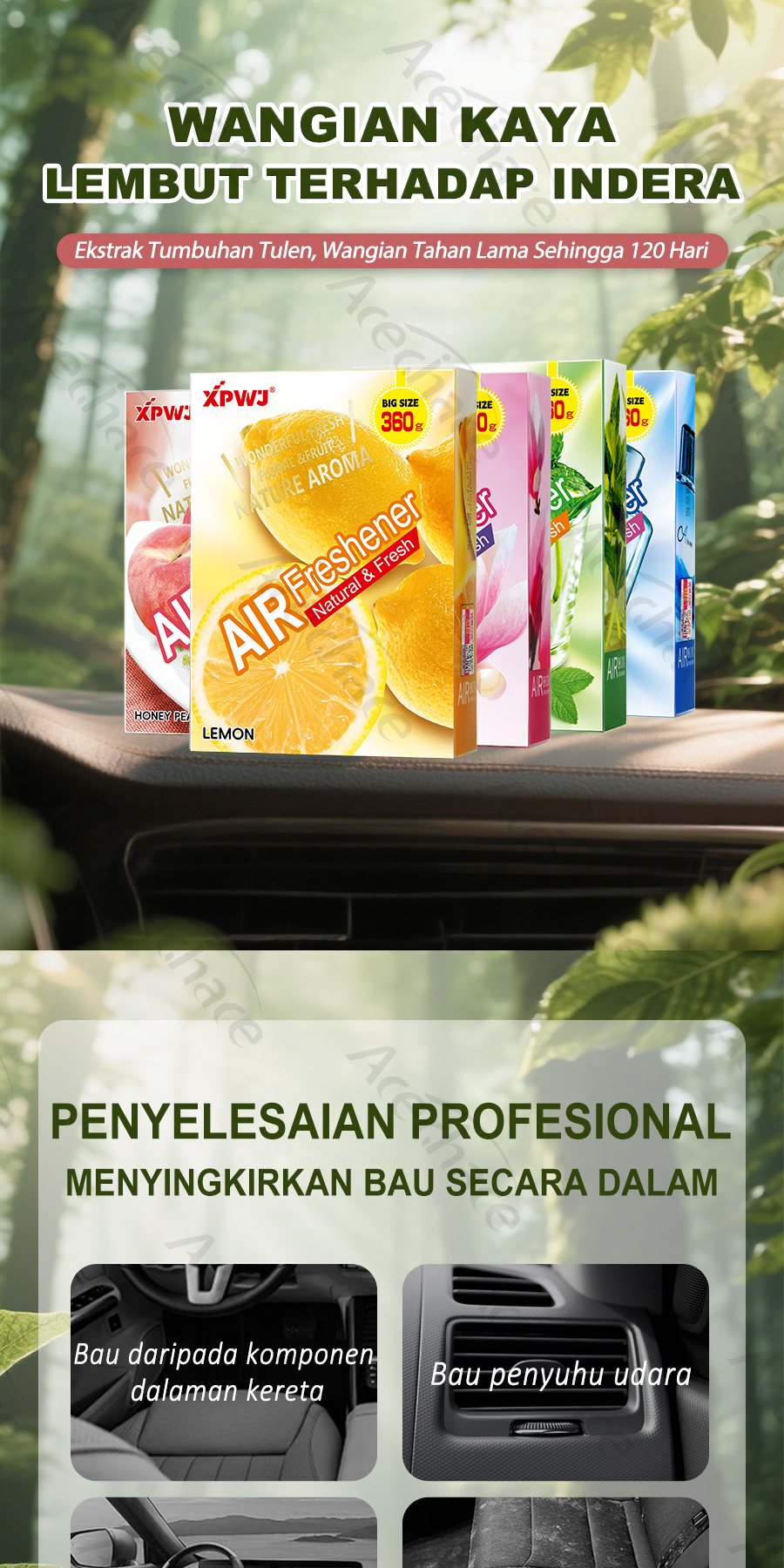 🔥【2 IN 1】Car & Home Solid Air Freshener | Long-Lasting Car Perfume & Room Fragrance | Natural ...