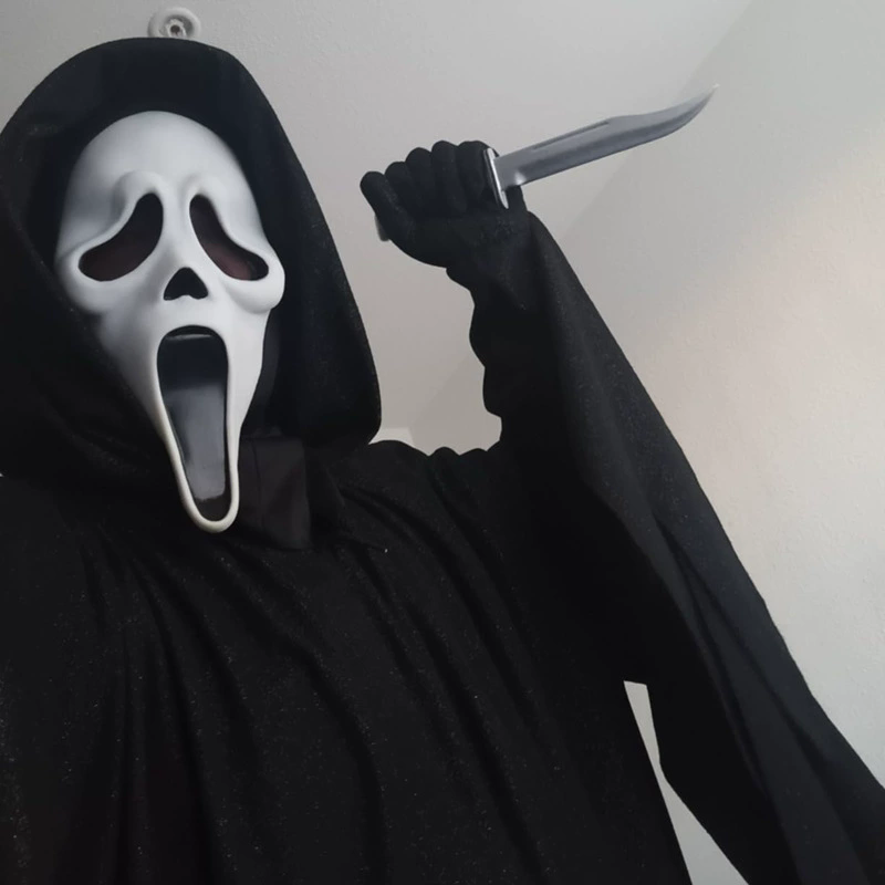 Scream Ghost Face Mask Official Movie Horror Mask for Halloween Cosplay ...
