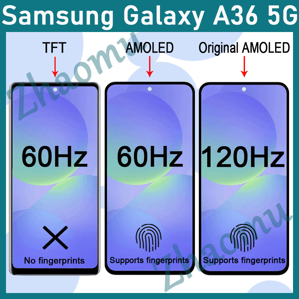 Original AMOLED Samsung Galaxy A36 5G LCD Display Touch Screen With ...