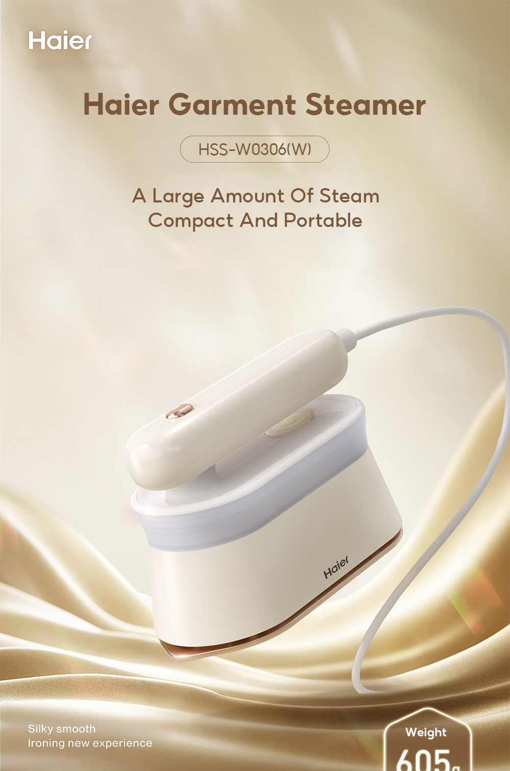 Haier Steam Iron Mini Handheld Garment Steamer Wet & Dry Iron 180 ...