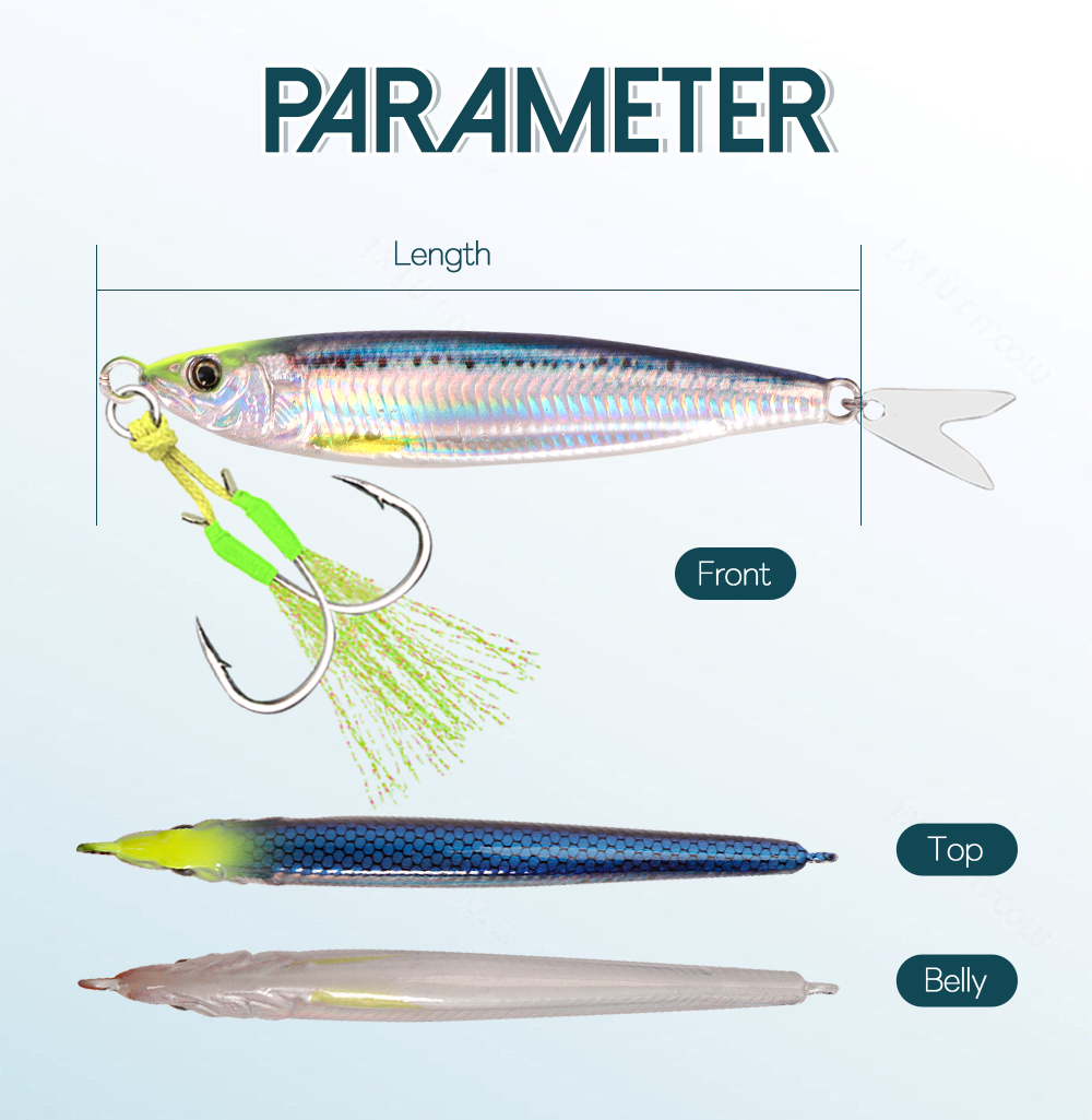 Tolure New Jig Lures 20g 30g 40g 60g 80g 100g 130g 1PC Long Casting Fishing Jig Lure 3D Printed ...