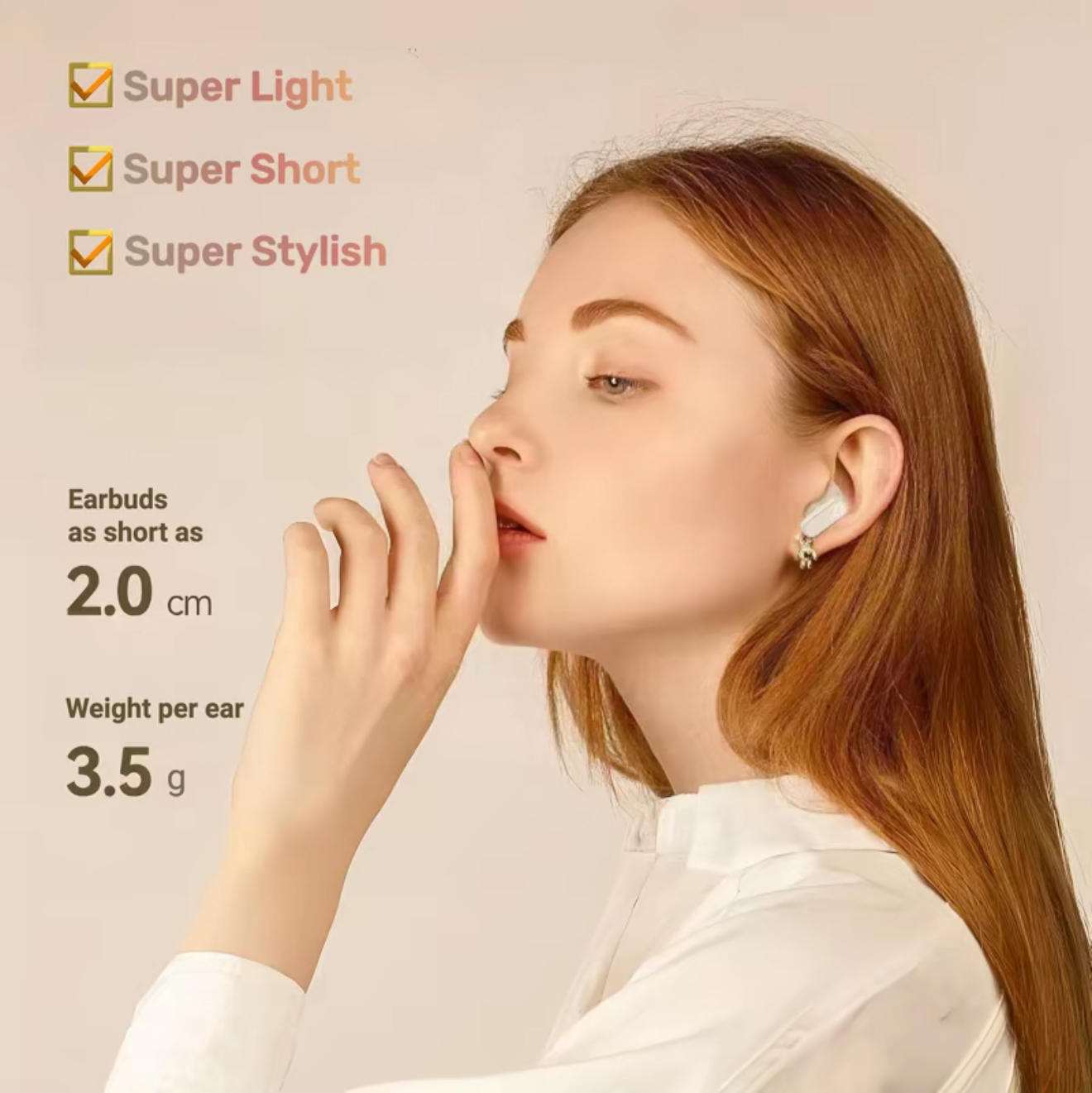 New KY5 Bluetooth Earphones, Wireless Mini Size Touch Control Headset ...