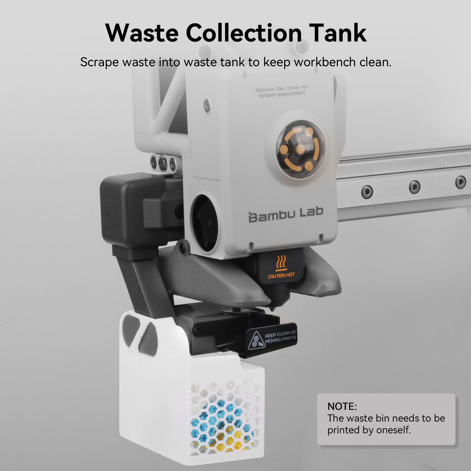 3D Printer Purge Wiper & Waste Dispenser for Bambu Lab A1/A1 Mini 3D ...