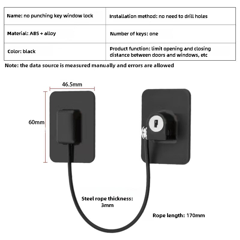Window Buckle Lock Limiter Sliding Door Lock Punch-Free Child Anti ...