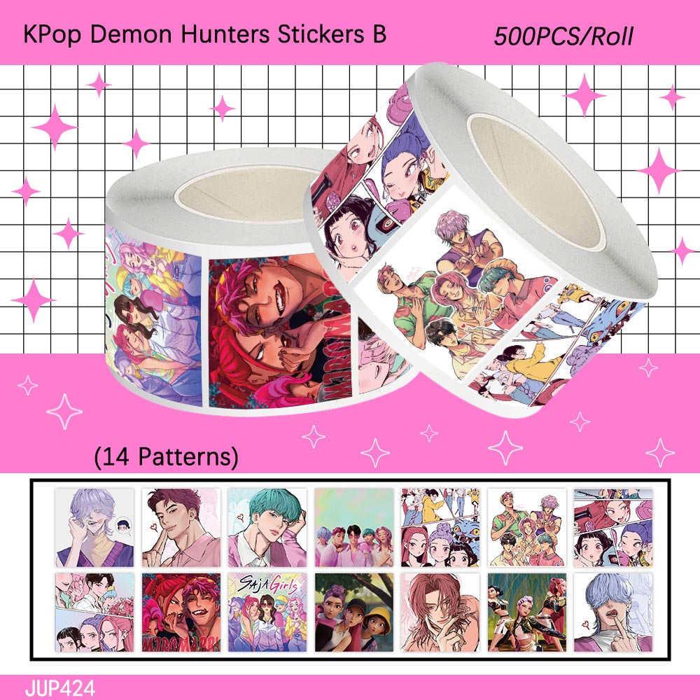 2025 NEW 500pcs/Roll KPop Demon Hunters Stickers For Kids Waterproof ...