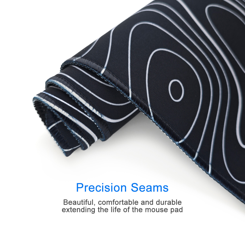 Large Topography Mouse Pad, Topographic Map Lines Mousepads ,Non-Slip ...