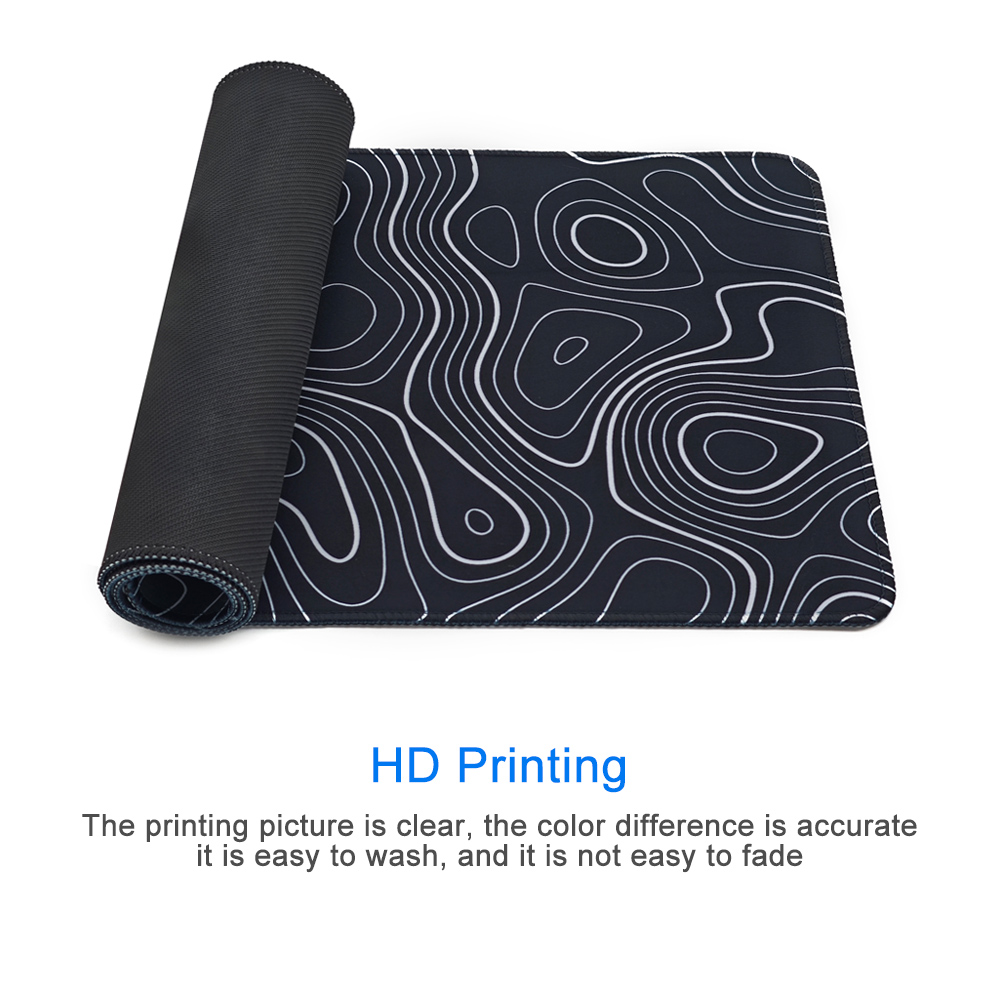 Large Topography Mouse Pad, Topographic Map Lines Mousepads ,Non-Slip ...