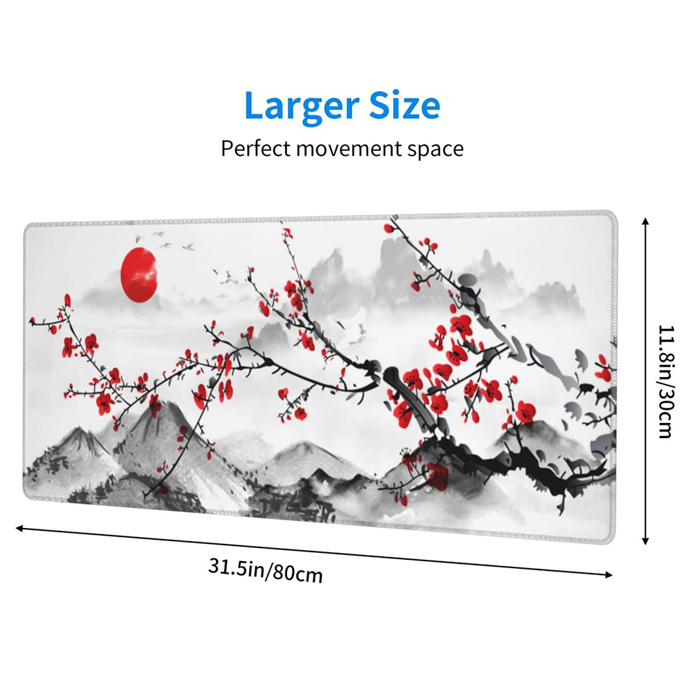 Japanese Cherry Blossom Mouse Pad, Large Keyboard Mousepads with ...