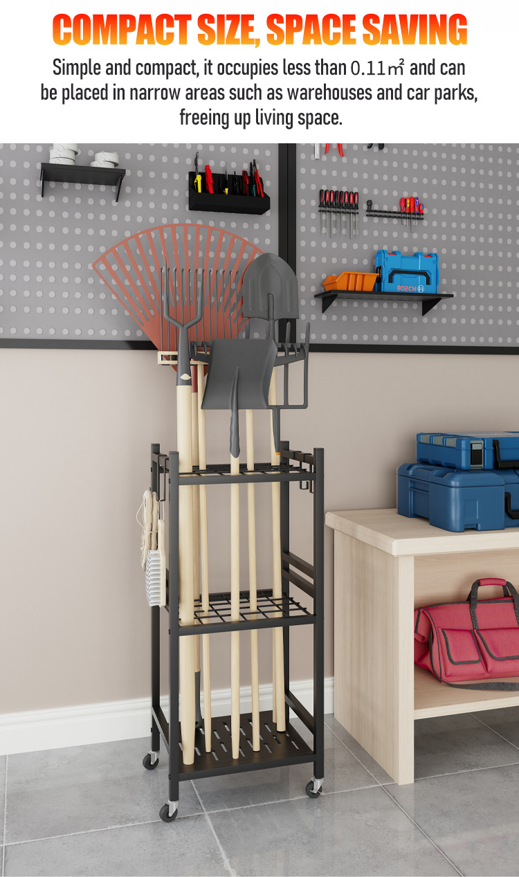 1pc Garden Tool Rack Storage Rack, Garage Hardware Tool Rack with ...