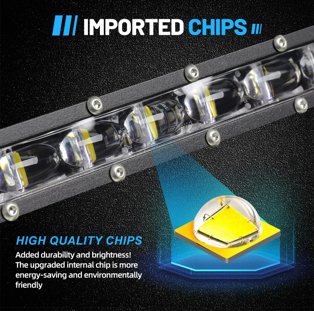 20inch Ultra Slim LED Light Bar Car 4x4 Offroad 6500K Work Light Bar ...