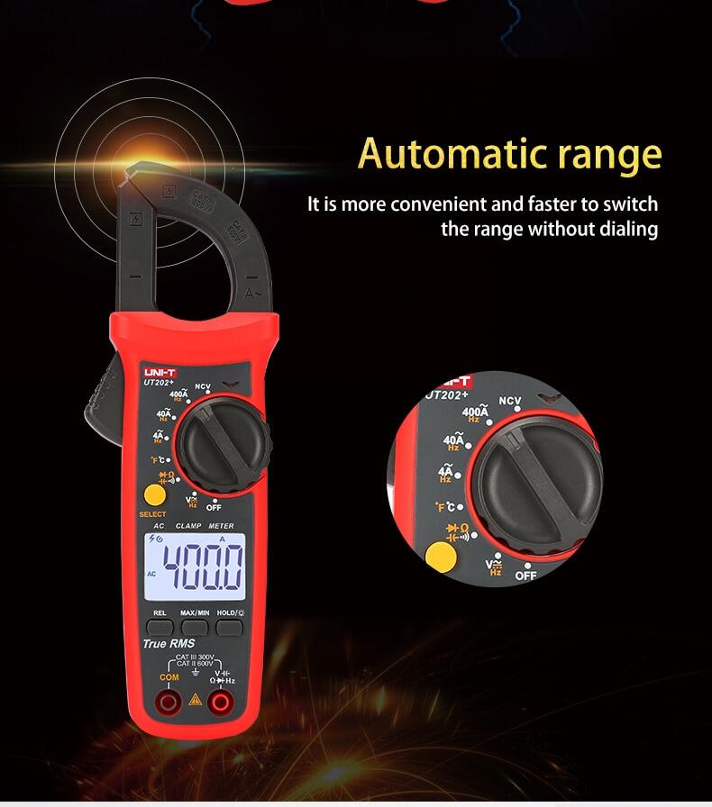 UNI-T UT202A+ UT204+ UT202+ Digital AC DC Current Clamp Meter ...