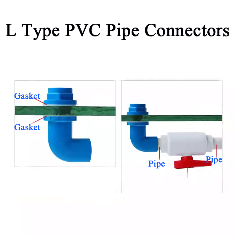 Aquarium PVC Tank Adapter Connector Water Pipe Joint Connector PVC ...