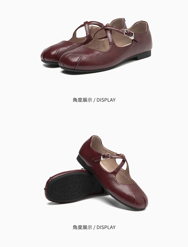 DUSTO Low Heel Women's Shoes - Mary Jane Style, Round Toe, Cross Strap ...