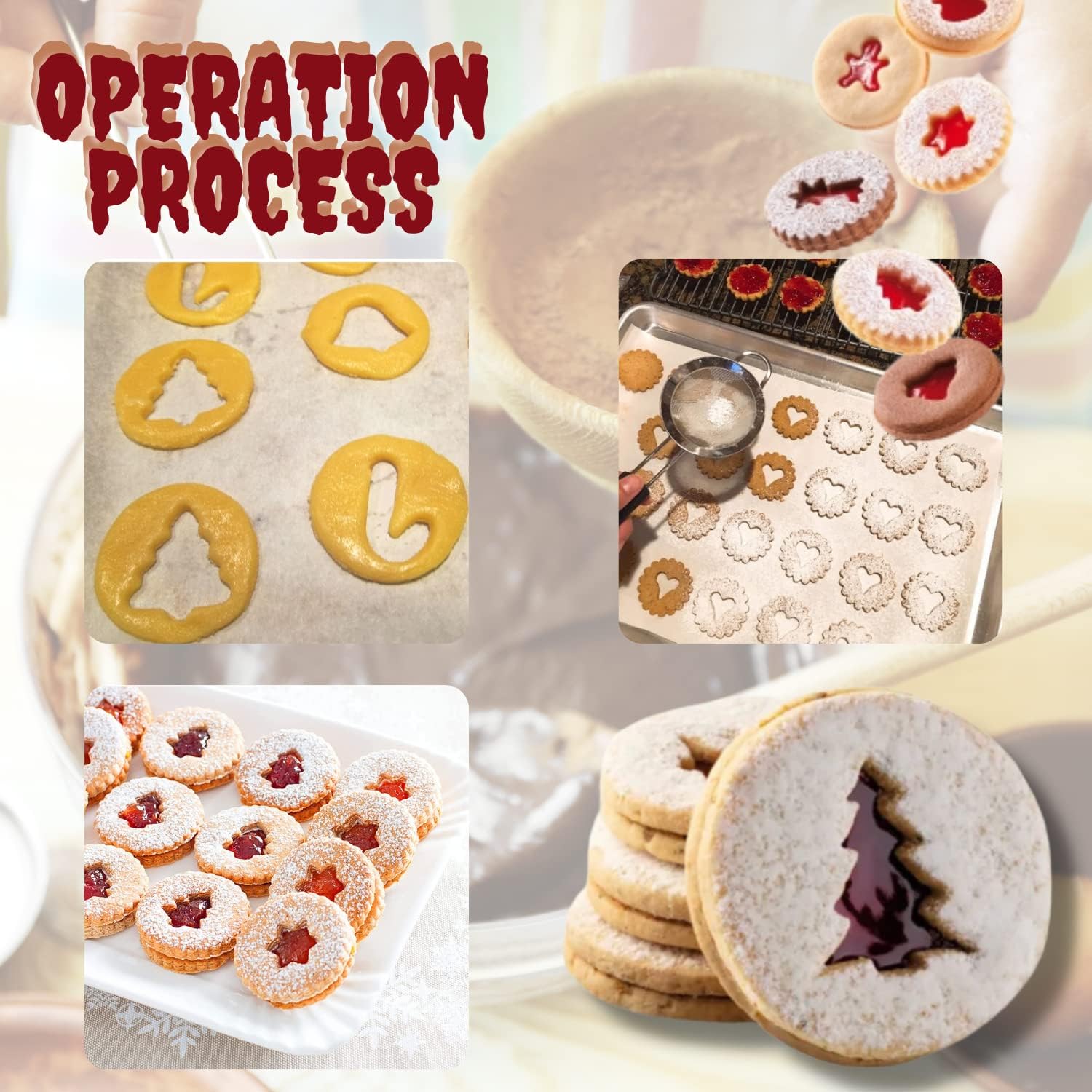 9pcs Christmas Jam Cookie Cutter Set Stainless Steel Cutting Dies ...