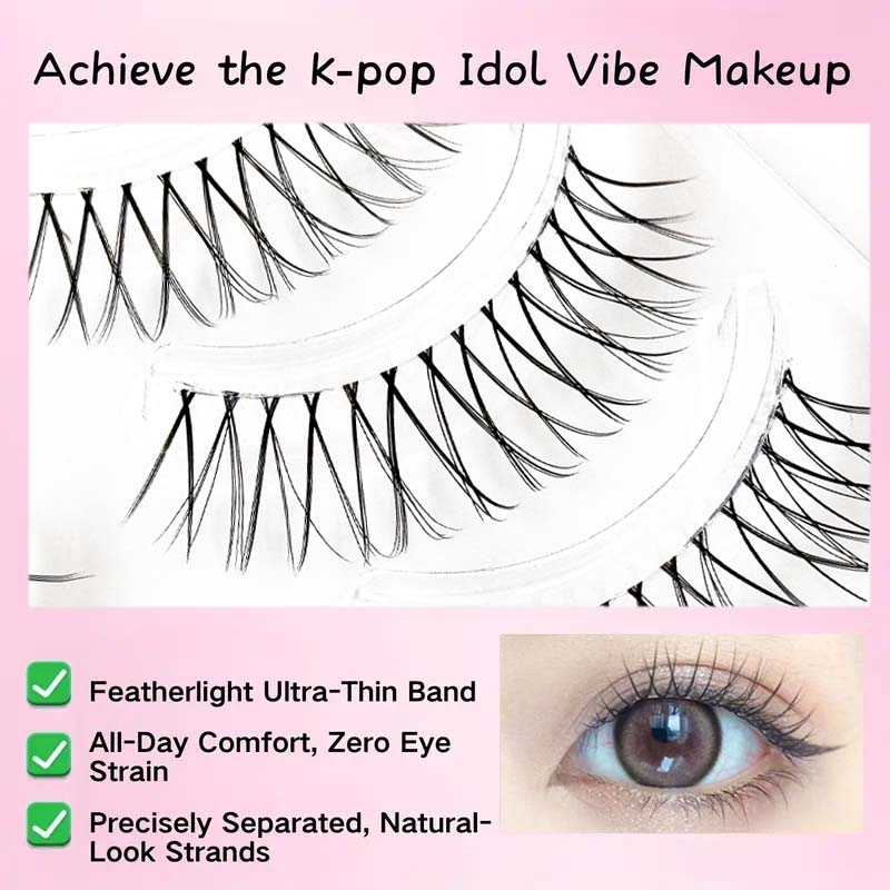 Five Pairs Of Natural Classic Anime Style Japanese And Korean Eyelashes ...