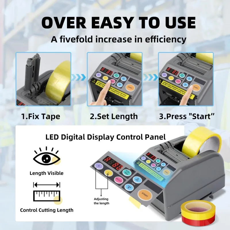 【COD】ZCUT-9 Automatic Tape Cutting Machine Paper Cutter Tape Dispenser ...