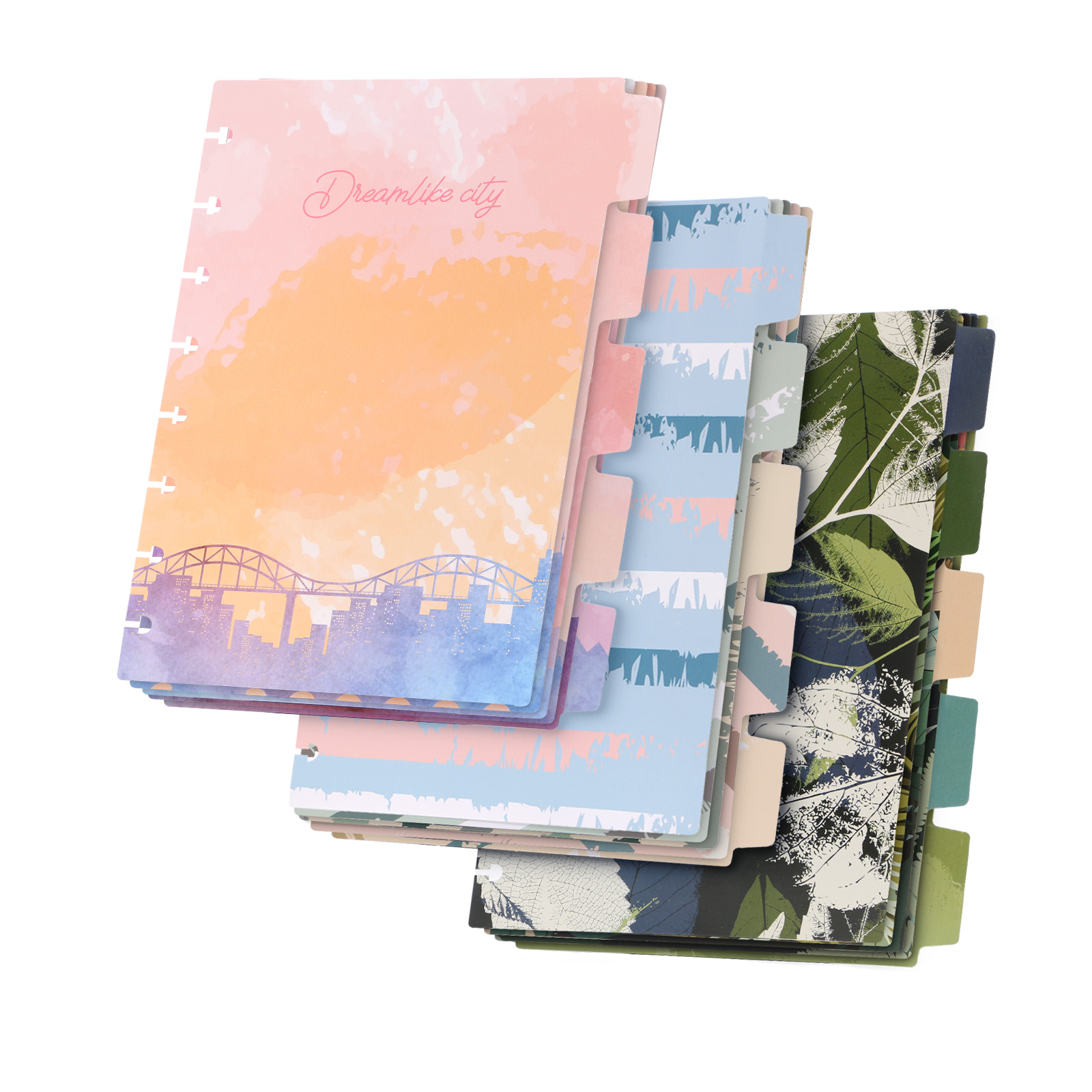 5 Tab DiscBound Dividers, Paper Index Dividers, Assorted Multi-Color ...
