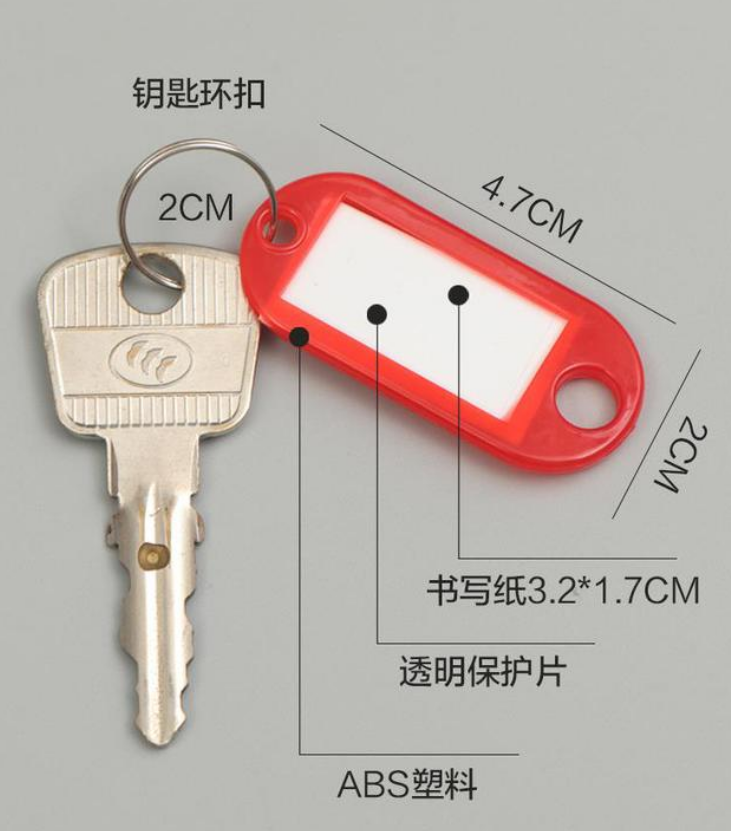 10pcs Colorful Plastic Keychain Marker Luggage Tag Tag Classification Tag Book Bag Hanging Key ...