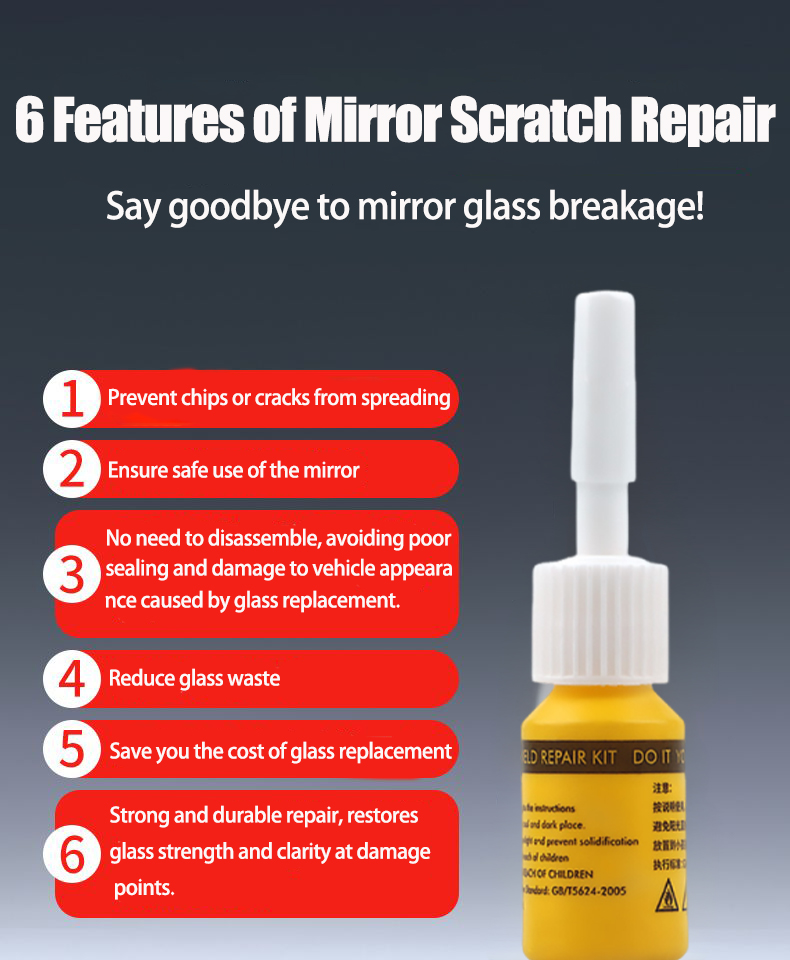 🪟Fixes Any Glass Surface🚗Gam cermin kereta retak Windscreen repair kit ...