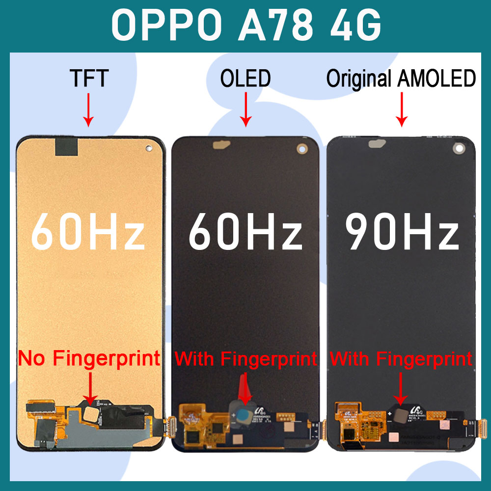 Original OPPO A78 4G 5G A79 5G LCD Display Touch Screen Replacement ...