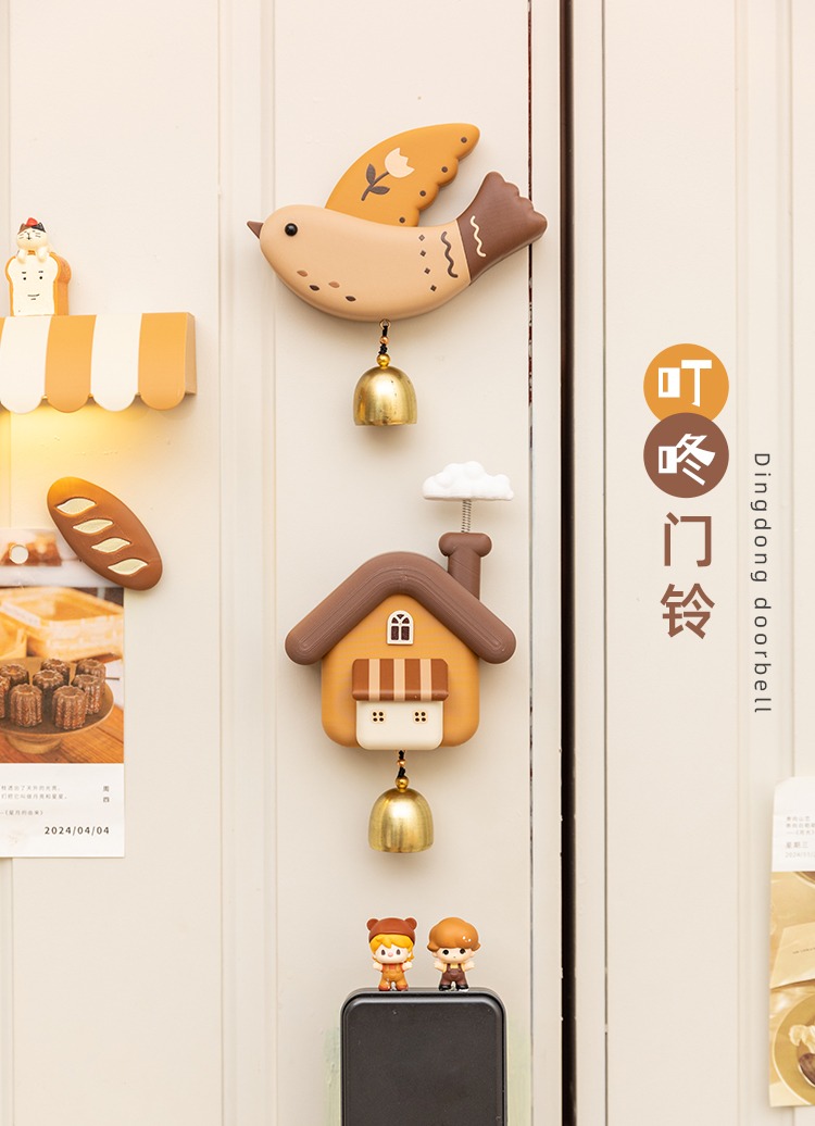 Creative Doorbell High-Appearance Cute Copper Bell Entry Door Hanging ...