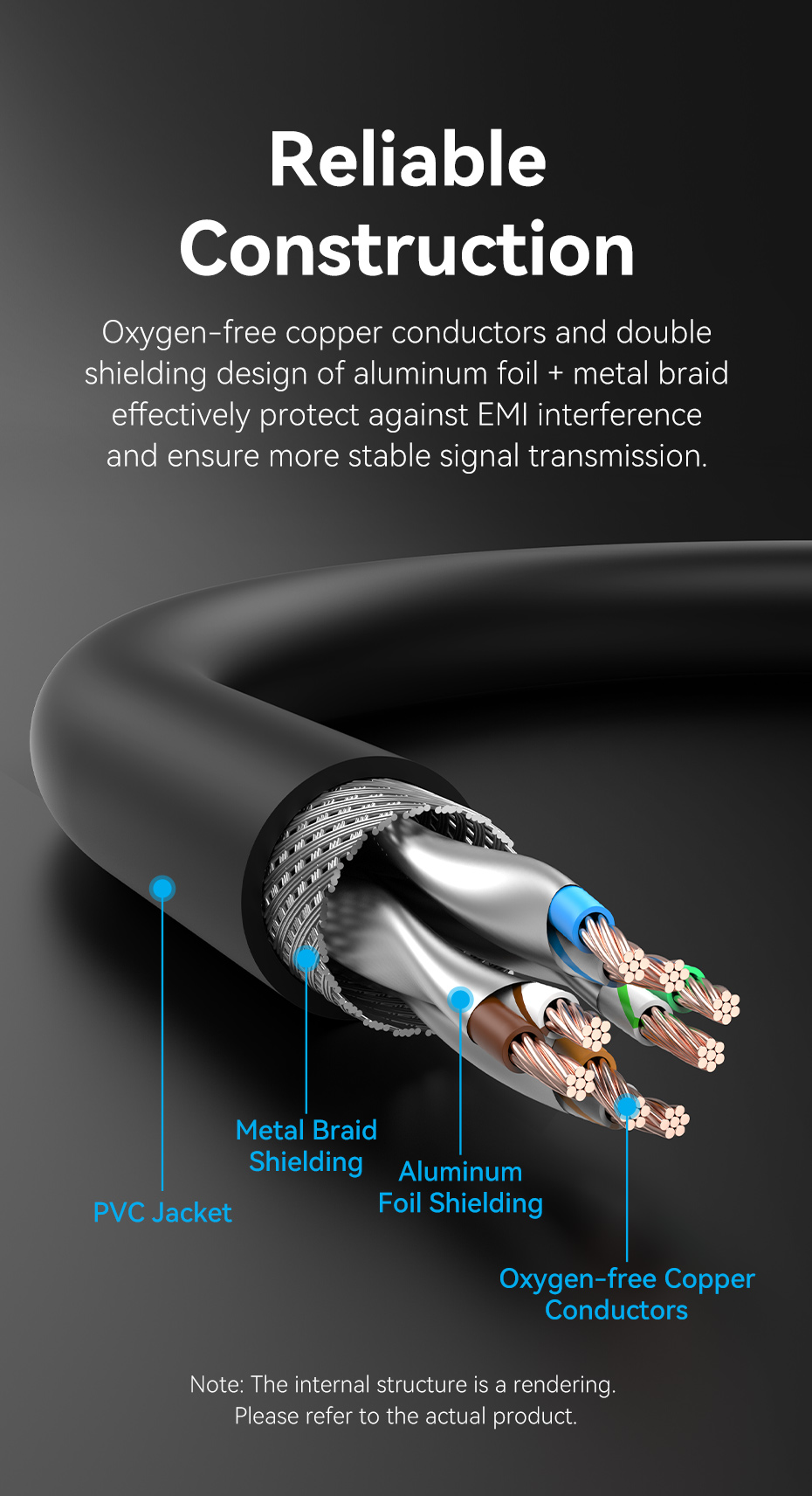 Vention Cat 8 Double Shielded STP Network Cable High Speed 40Gbps ...