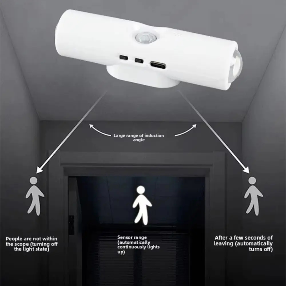 Foldable Led Light Smart Motion Human Sensor Light, USB Rechargeable ...