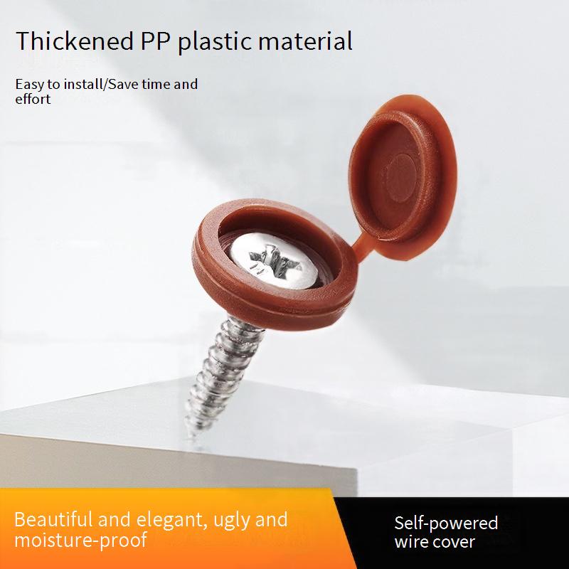 One Set Of Plastic Hinged Screw Guard Cover / Furniture Button Nuts ...