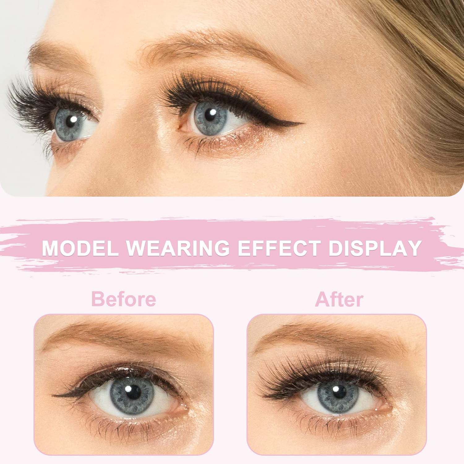 5 Pairs False Eyelashes X01 Mink 3d Visual Miss Top Model Voluminous ...