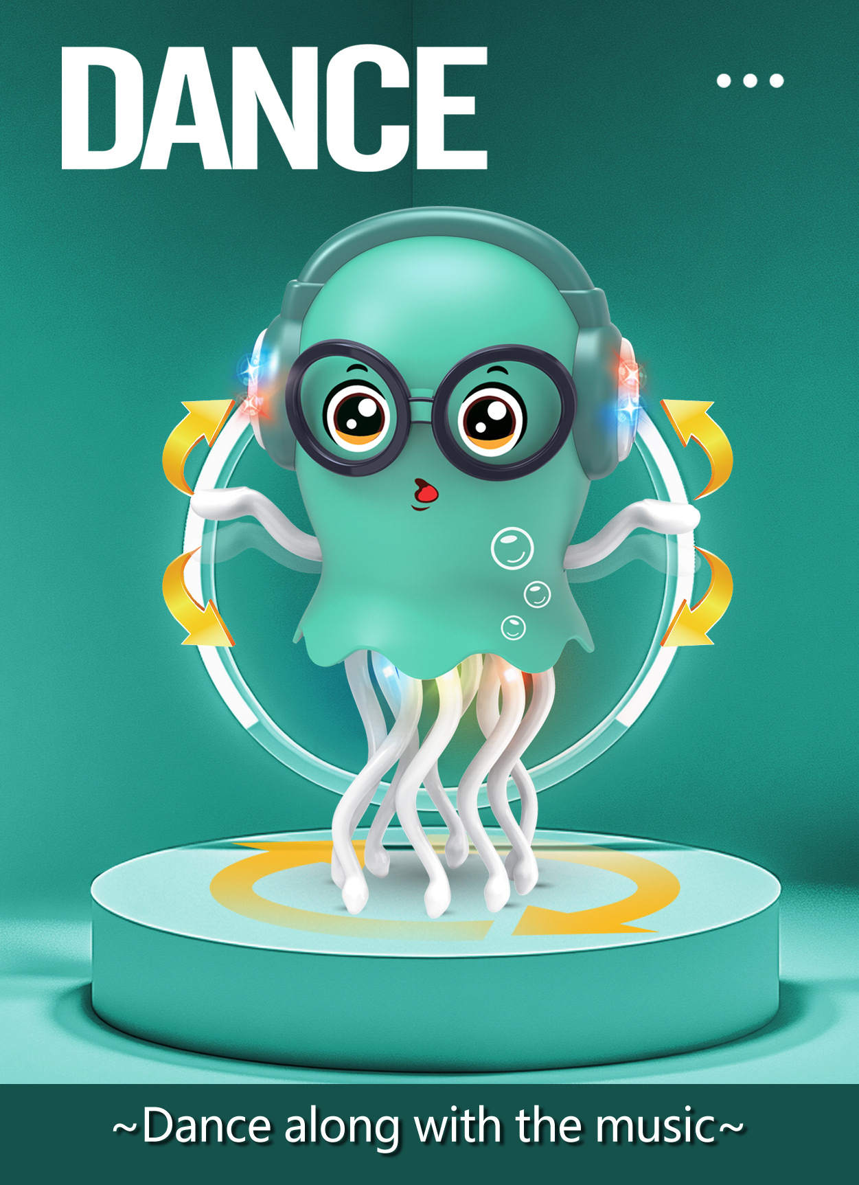 【ReadyStock】Funny Magical Dancing Octopus Toy Light with Music ...